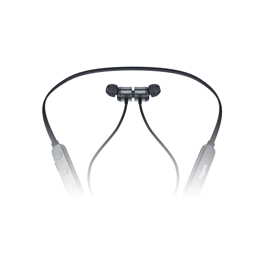FINGERS FC-Exotica Wireless Neckband of Dark Silver Color