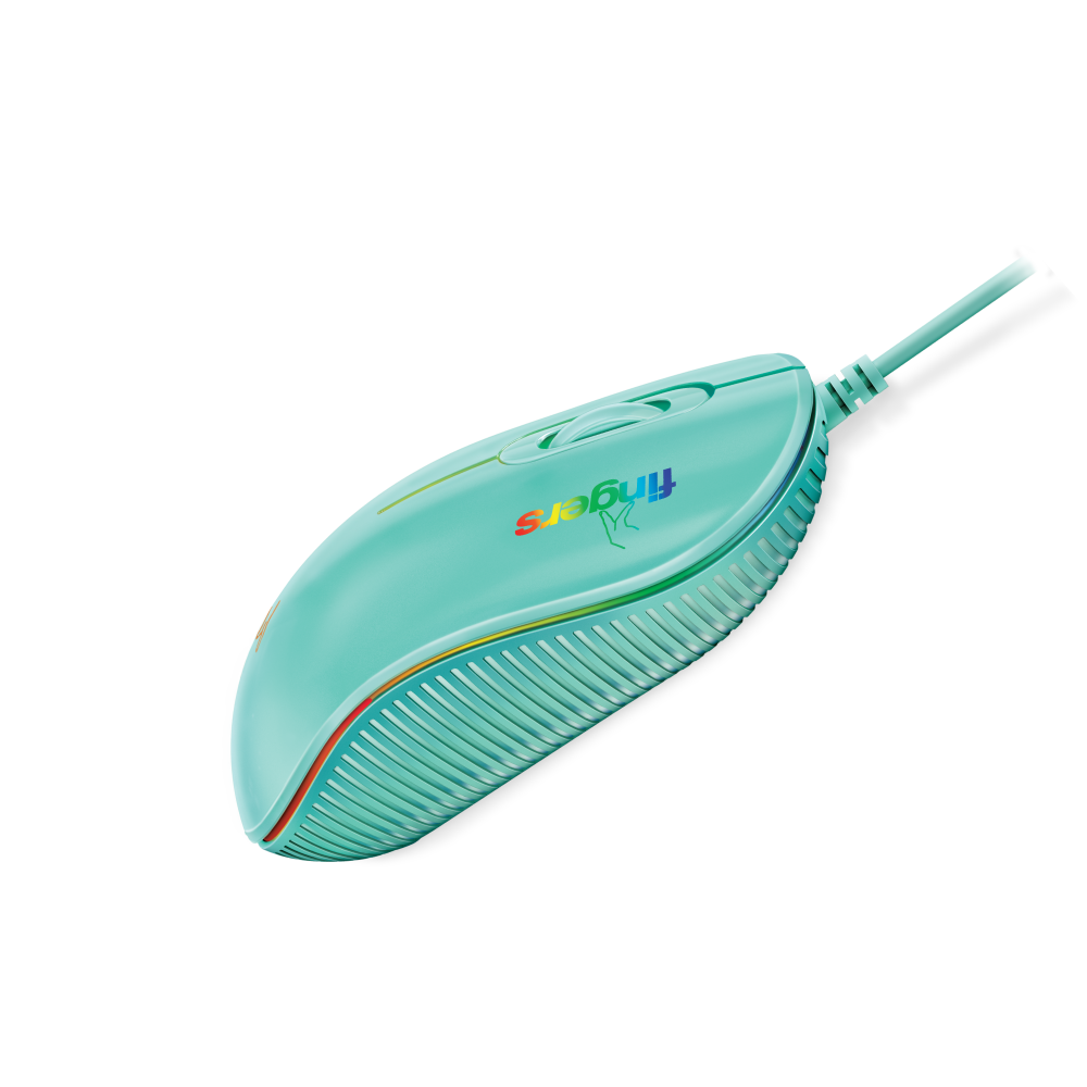 FINGERS RGB-Debonair Wired Mouse in Dreamy Blue