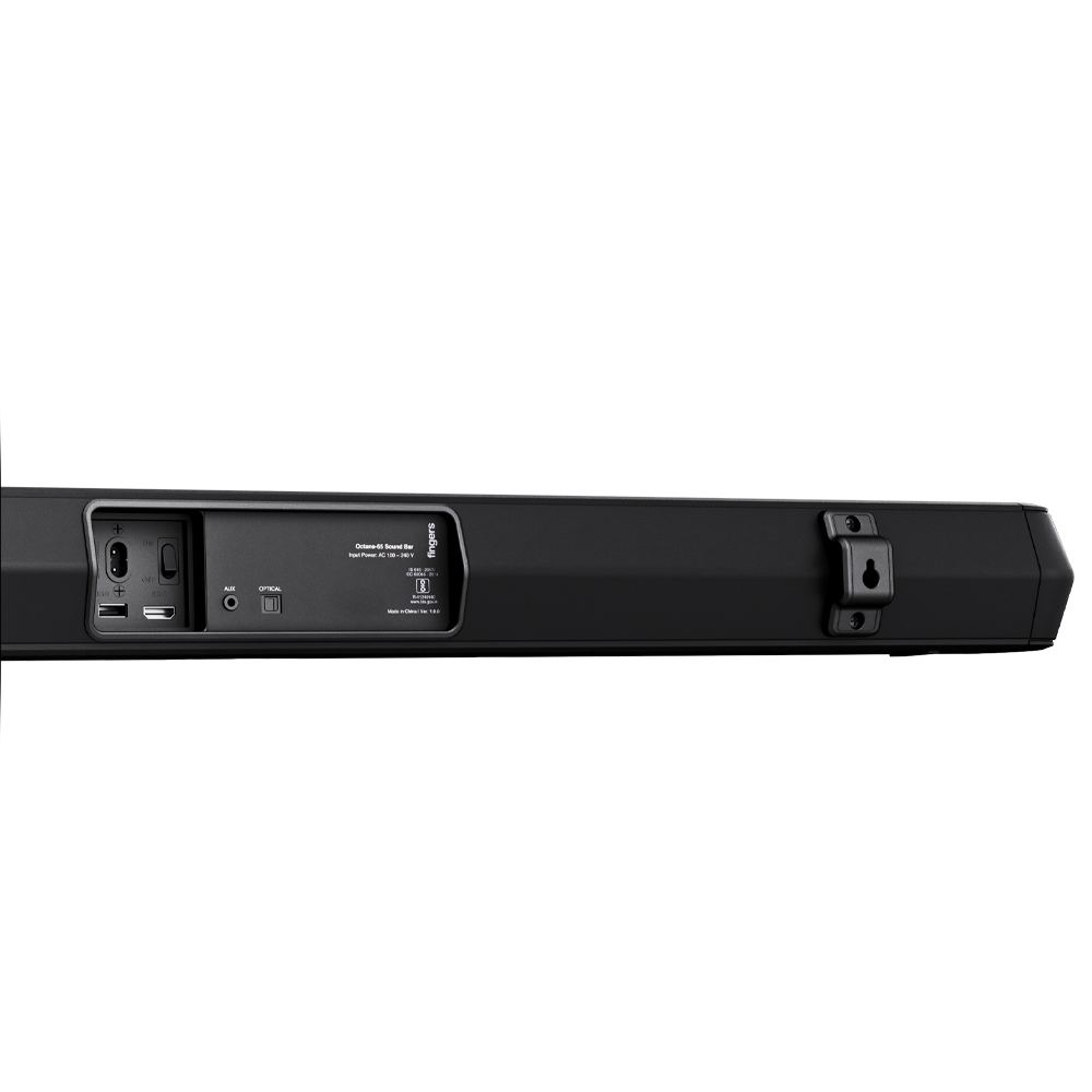 FINGERS Octane-65 Sound Bar Back Side View FINGERS Octane-65 Sound Bar Back Side View