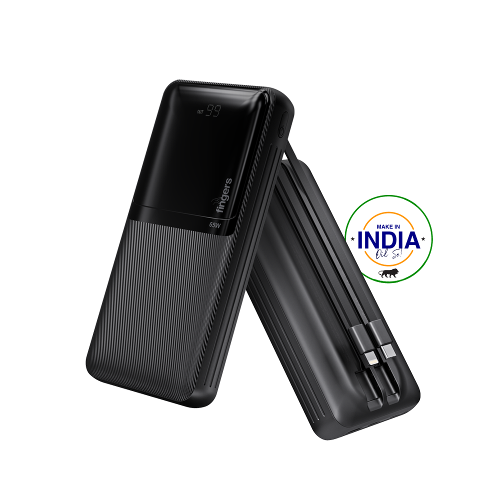 FINGERS PowerPump-65 Power Bank Front and Back View