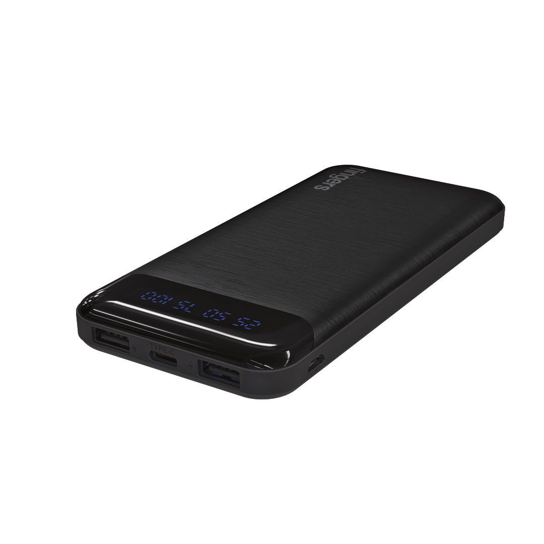 Slant view of FINGERS Kickstart-P15 Power Bank With LED Display