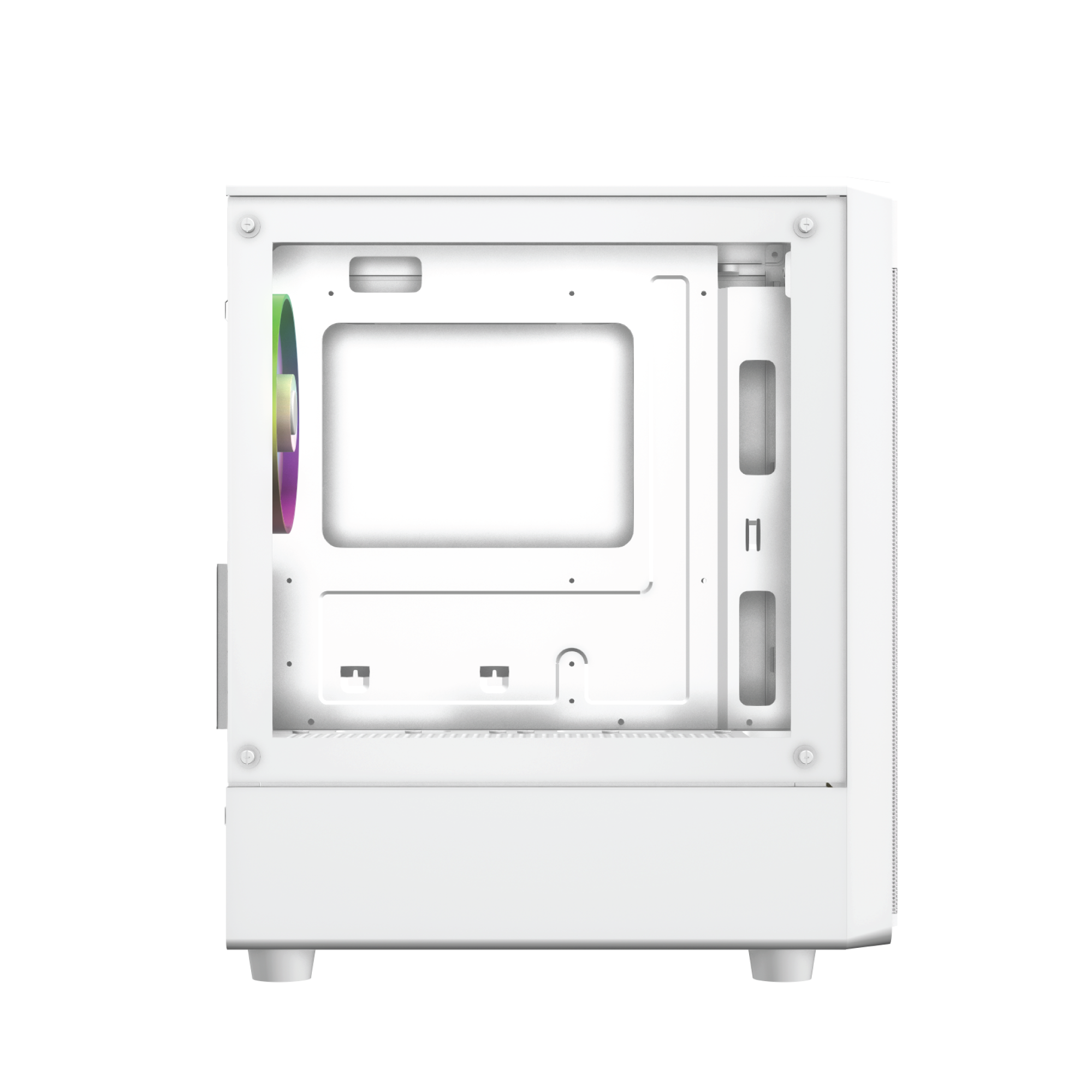 Inside view of FINGERS 3D-Vision-M2 Micro ATX Case
