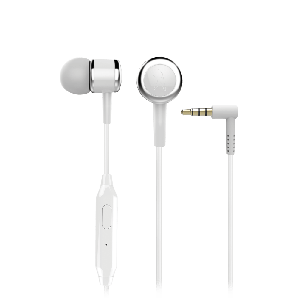 FINGERS RingBuds W4 Wired Earphones + Silver