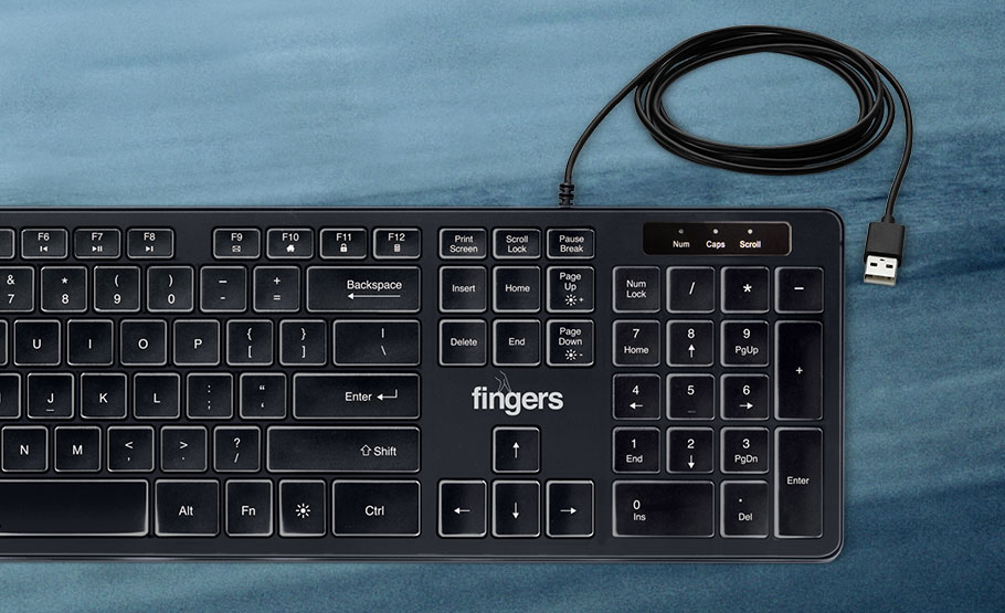 FINGERS Magnifico MoonLit Keyboard | White backlit keys