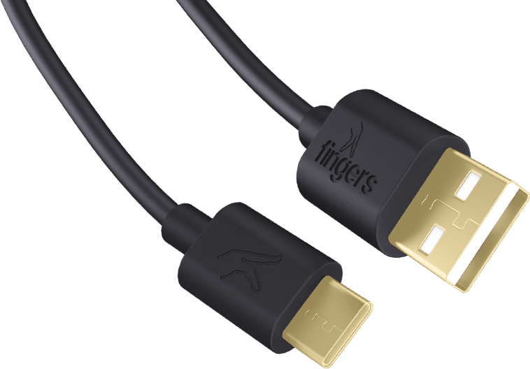 FINGERS FMC-TypeC-1.5m Mobile Cable | Charge & Data Sync