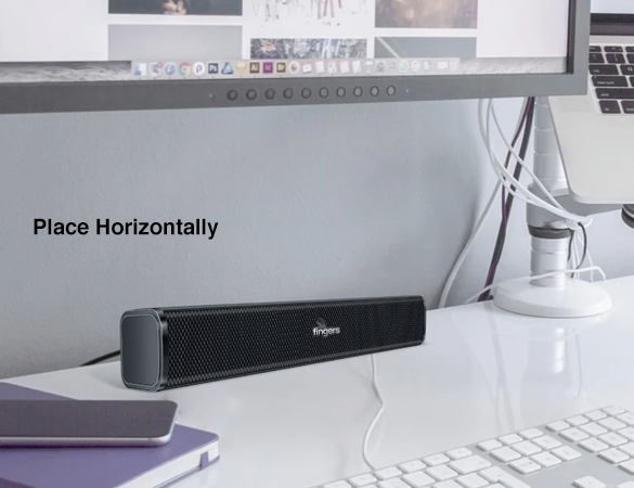 FINGERS F2.0 Speaker Placed Horizontally Occupying Small Space