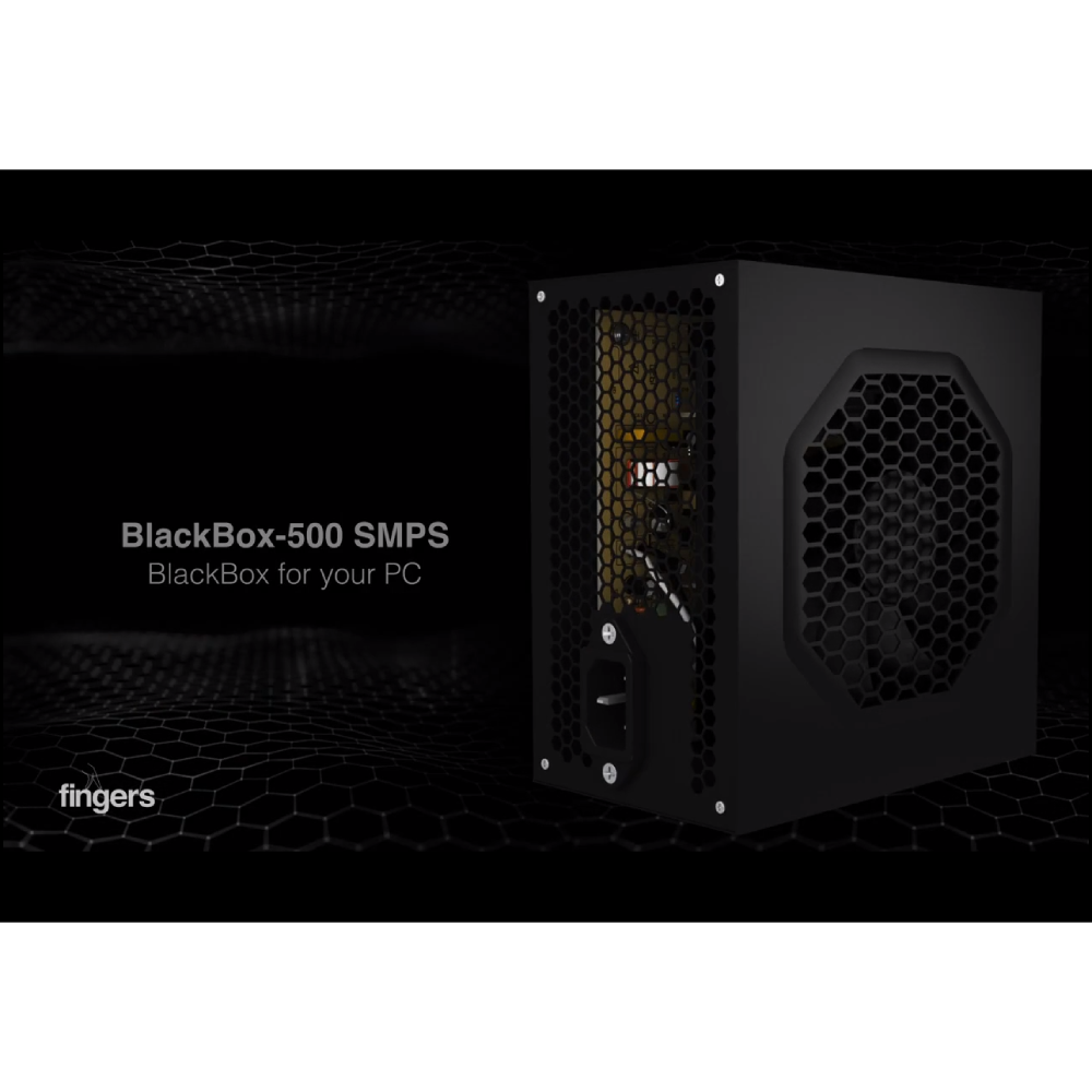 FINGERS BlackBox-500 Power Supply SMPS | Black Box for your PC